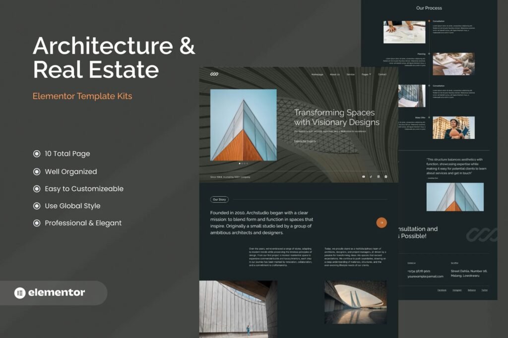 Archstudio - Modern & Luxury Architecture Template Kits - PluginGPL